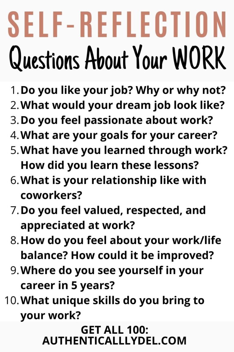 100 Powerful Self-Reflection Questions to Ask Yourself - Authentically Del