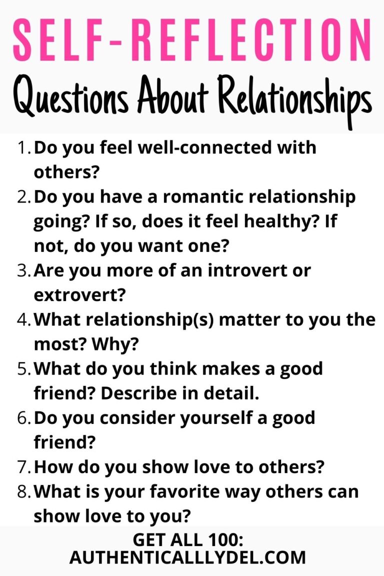100 Powerful Self-Reflection Questions to Ask Yourself - Authentically Del