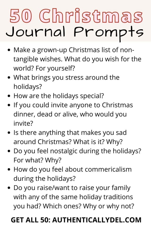 50 Christmas Journal Prompts For Adults Authentically Del
