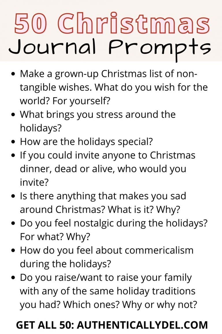 50 Christmas Journal Prompts For Adults Authentically Del