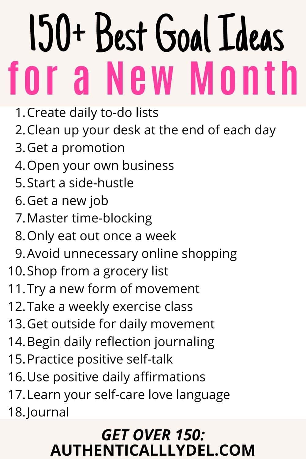 150 Best Monthly Goal Ideas For A Better Life Authentically Del 150 Best Monthly Goal Ideas For A Better Life Authentically Del