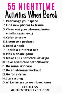 55 Cheap Things to Do When Bored at Night - Authentically Del