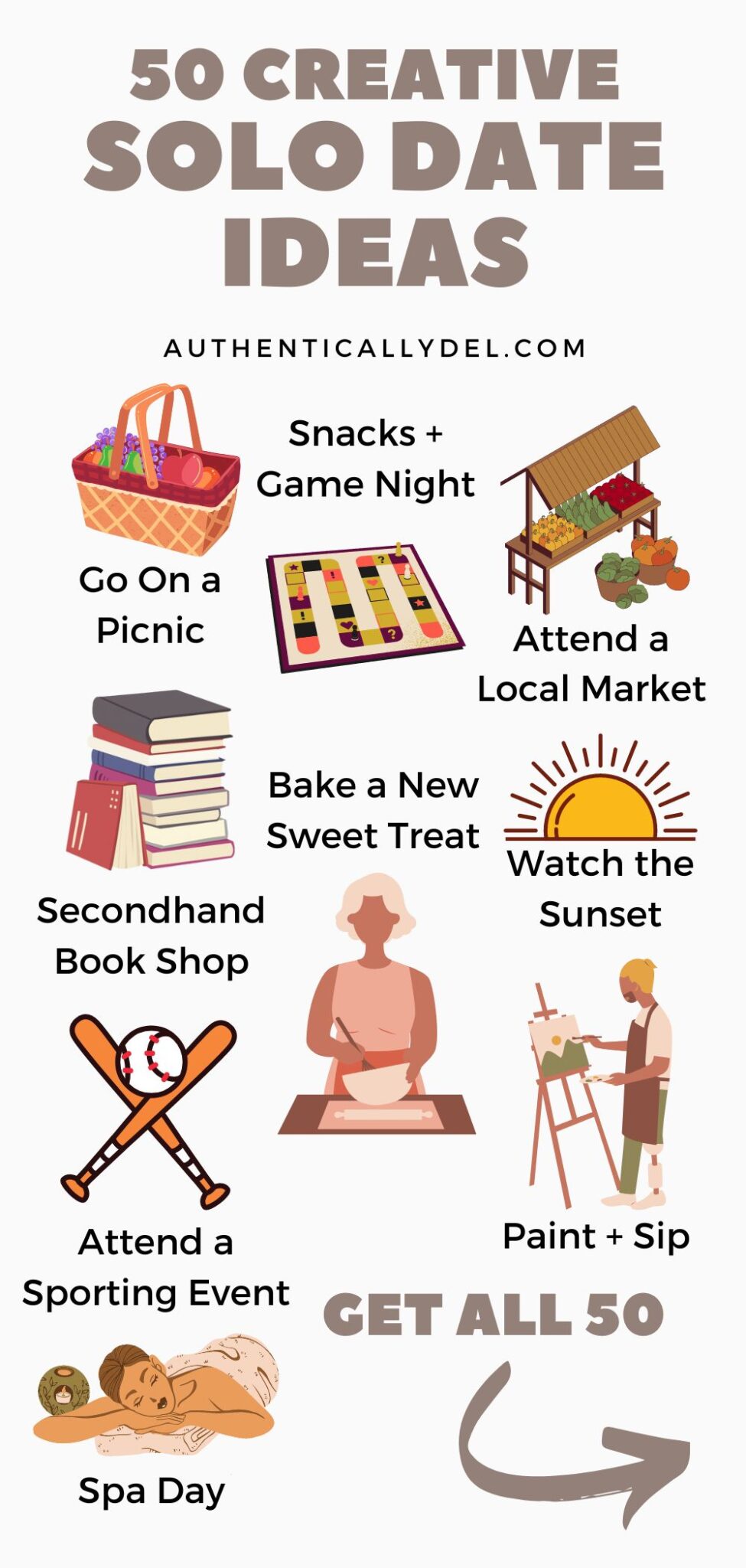 50 Solo Date Ideas to Show Yourself Love - Authentically Del