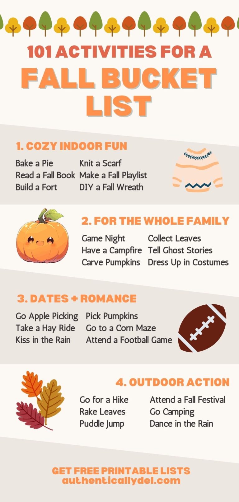 101 Unique & Fun Fall Bucket List Ideas for 2024 - Authentically Del
